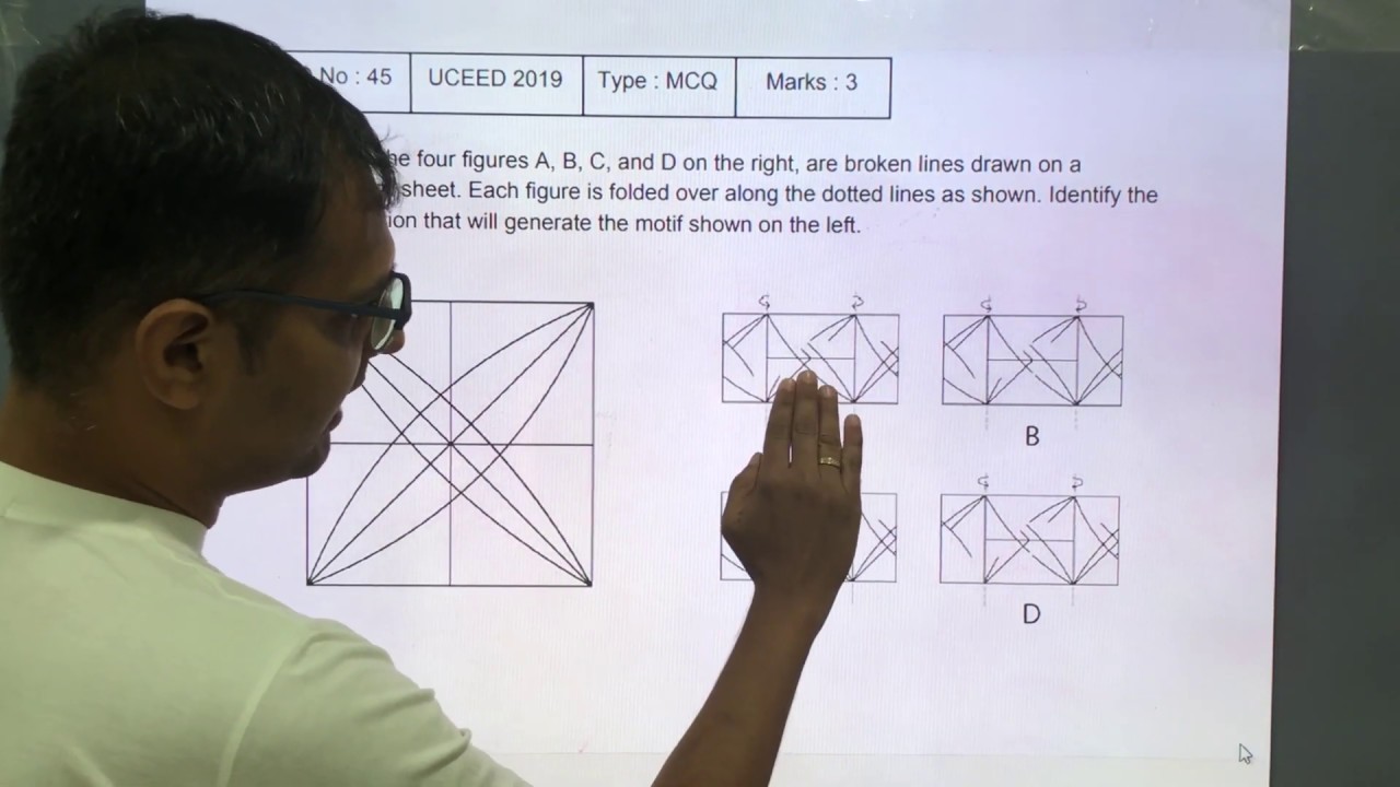 UCEED 2019 Solved Paper - Solution for Question No. 45 - YouTube