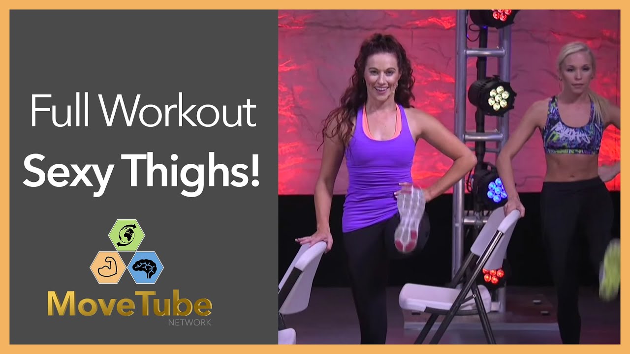 Full Home Workout for Sexy, Lean Thighs with Ellie Maree Haines - YouTube