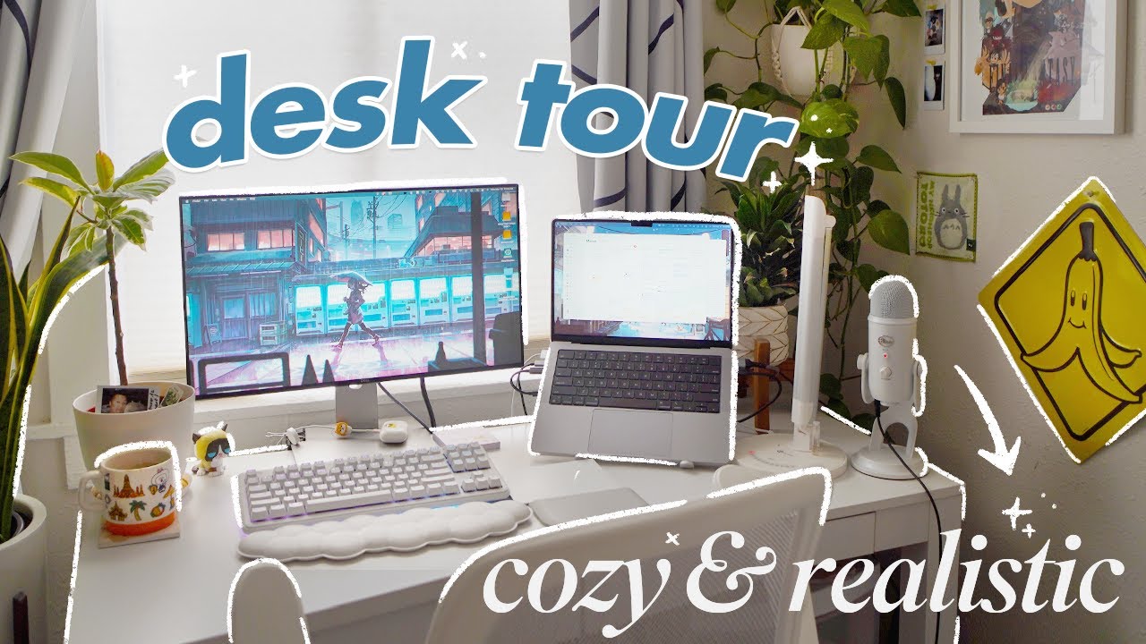 WFH desk setup | aesthetic & realistic (but mostly just realistic ...