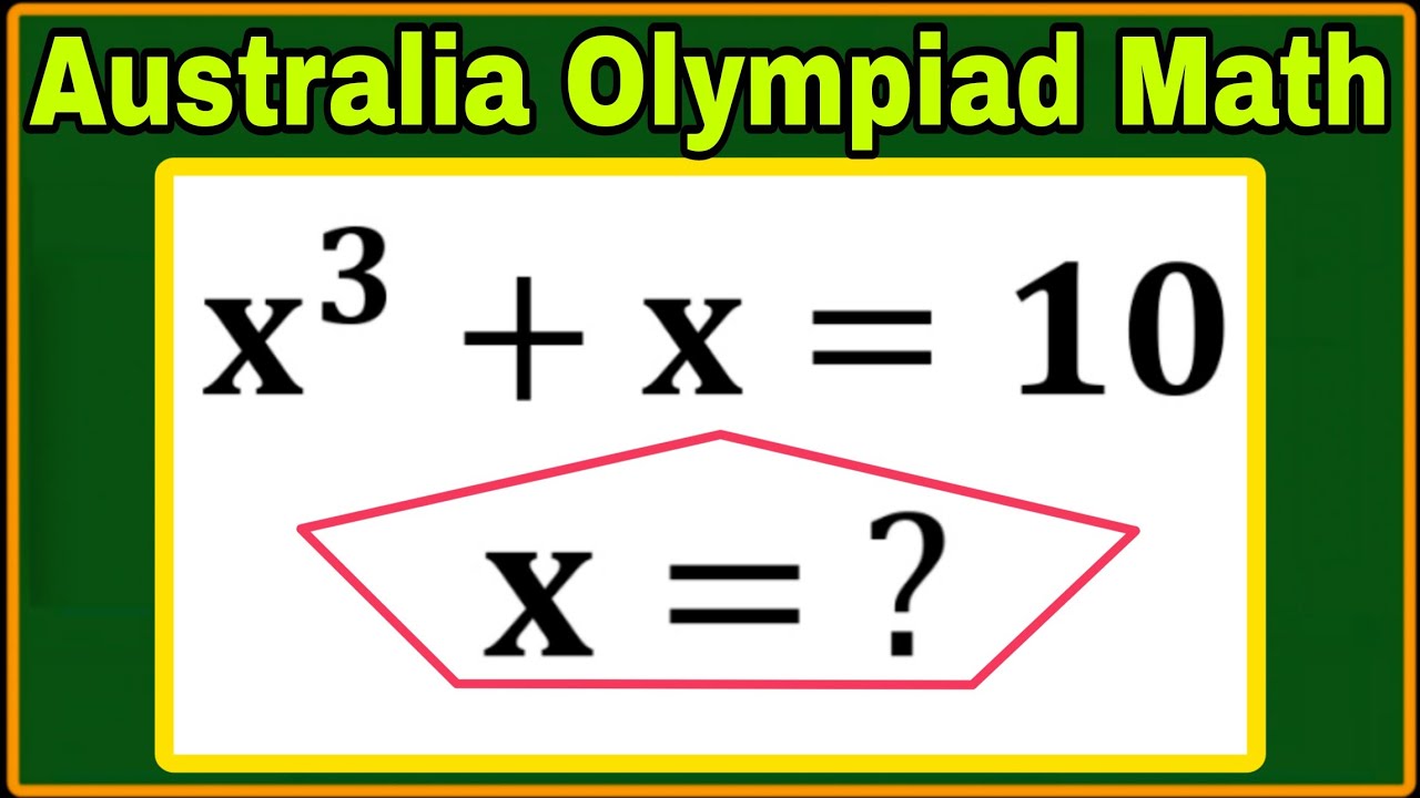 Australia| A Super Interesting Algebra Olympiad Math Problem ...