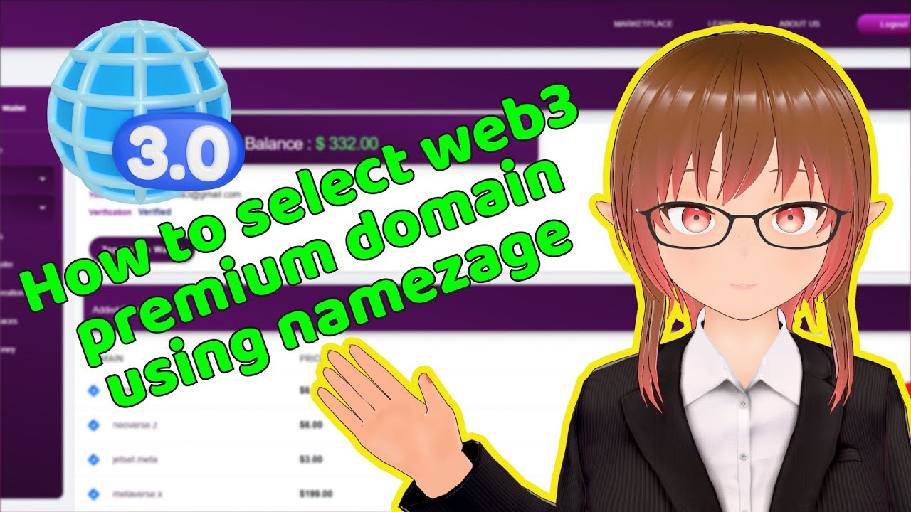 How to select web3 premium domain using namezage - YouTube