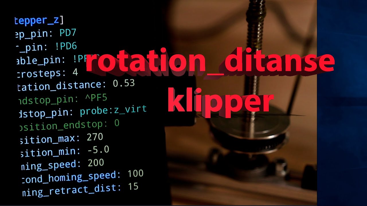 3д принтер дома rotation ditanse klipper - YouTube