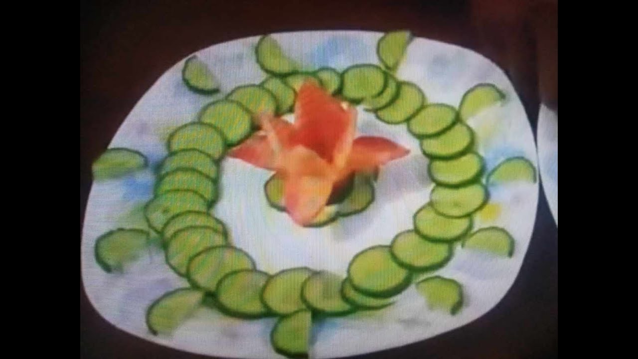 how to decorate salad plate#114 simple and easy... - YouTube