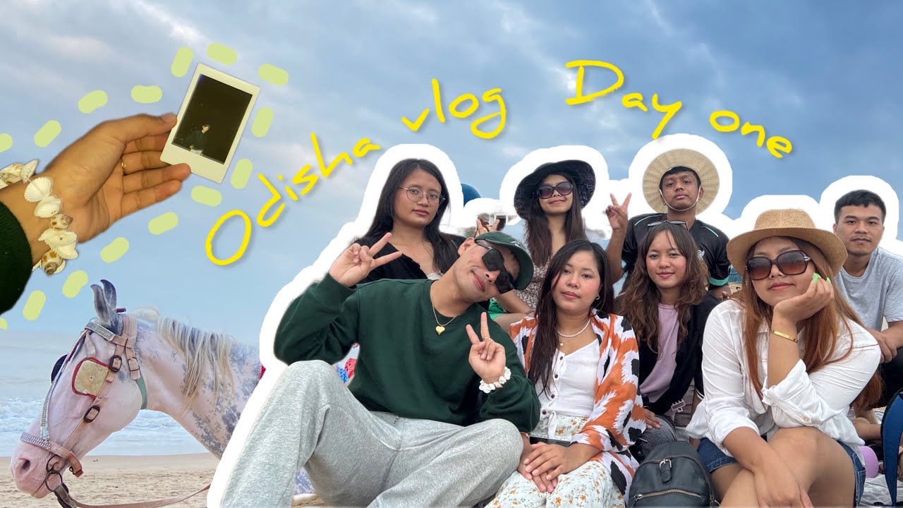 Odisha day ~1 vlog 🌊🐚🏖️.#beach #vlog #vacation #odisha #puribeach #mizovlog #friends # ...