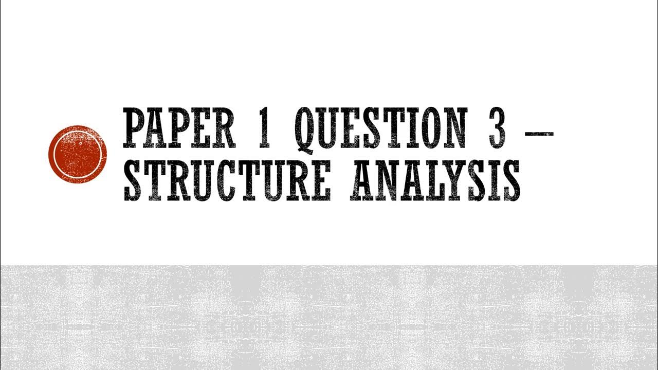 GCSE English Language AQA Paper 1 Question 3 – Structure Analysis - YouTube