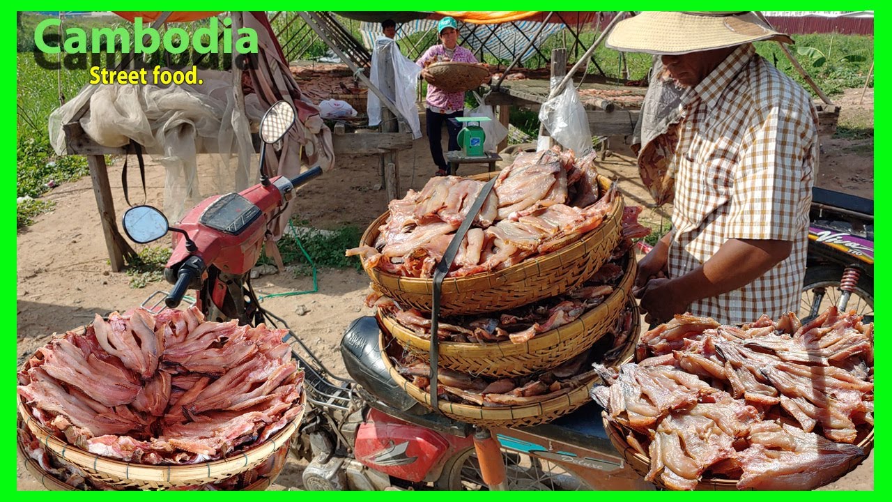 Khmer food / Khmer fish / Yeay Mao dried fish / How to dried fish on ...