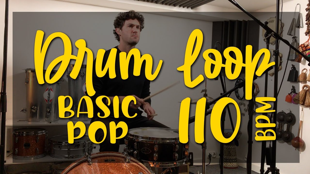 DRUM LOOP - BASIC POP - 110bpm [FAT SNARE] - YouTube