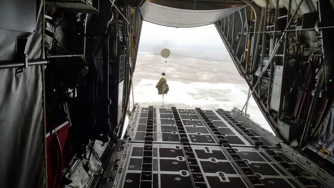 C-130 Heavy Equipment Airdrop - YouTube