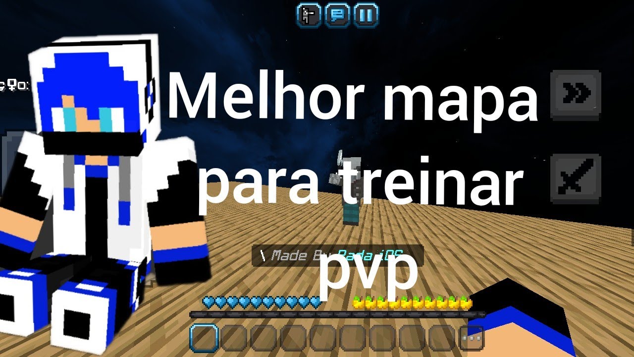 melhor mapa para treinar pvp no Minecraft pe - YouTube