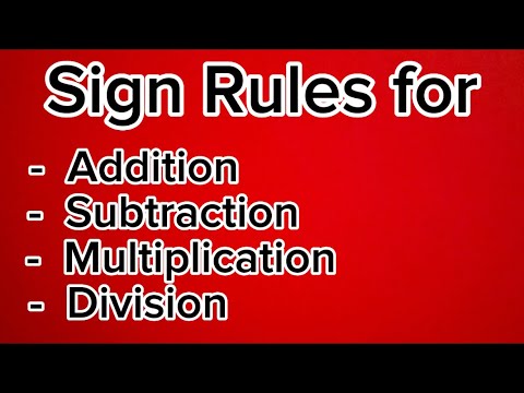 Sign Rule For Maths | Maths Sign Rules | Basic Maths Rules Of Plus