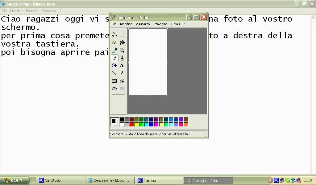 Come fare screen ( Fare una foto allo schermo) - YouTube