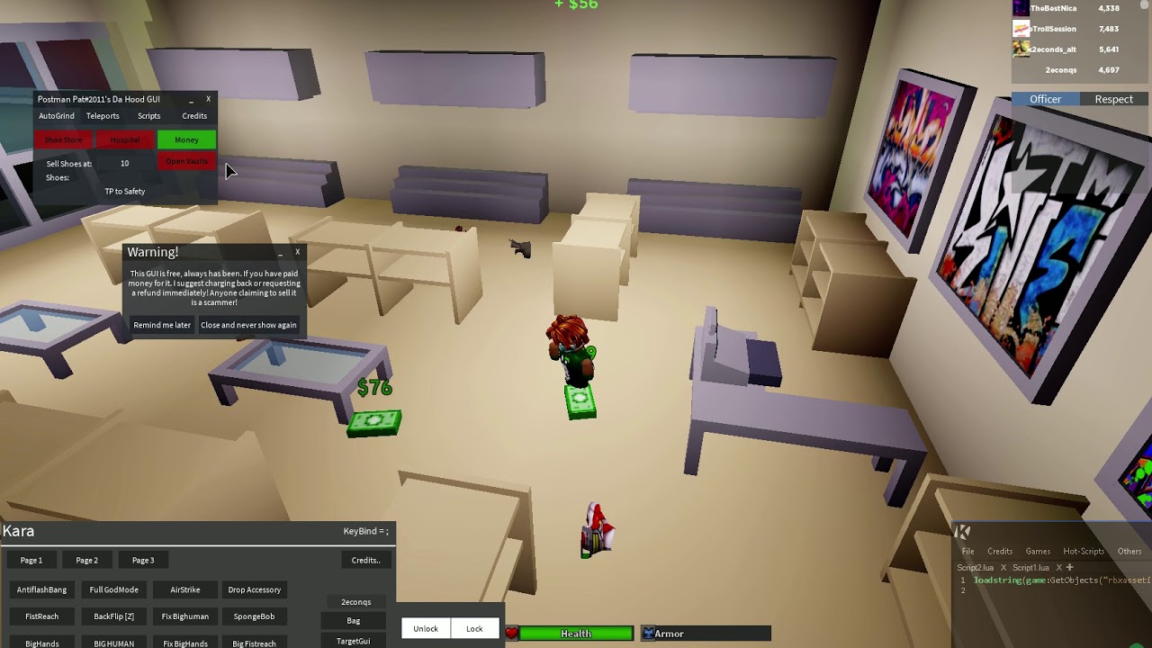 Roblox (Da Hood) | RayCodeX Bad script heres why u dont want to buy it ...