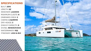 2016 52' LAGOON CATAMARAN "OCELOT" | CHARTER BROCHURE