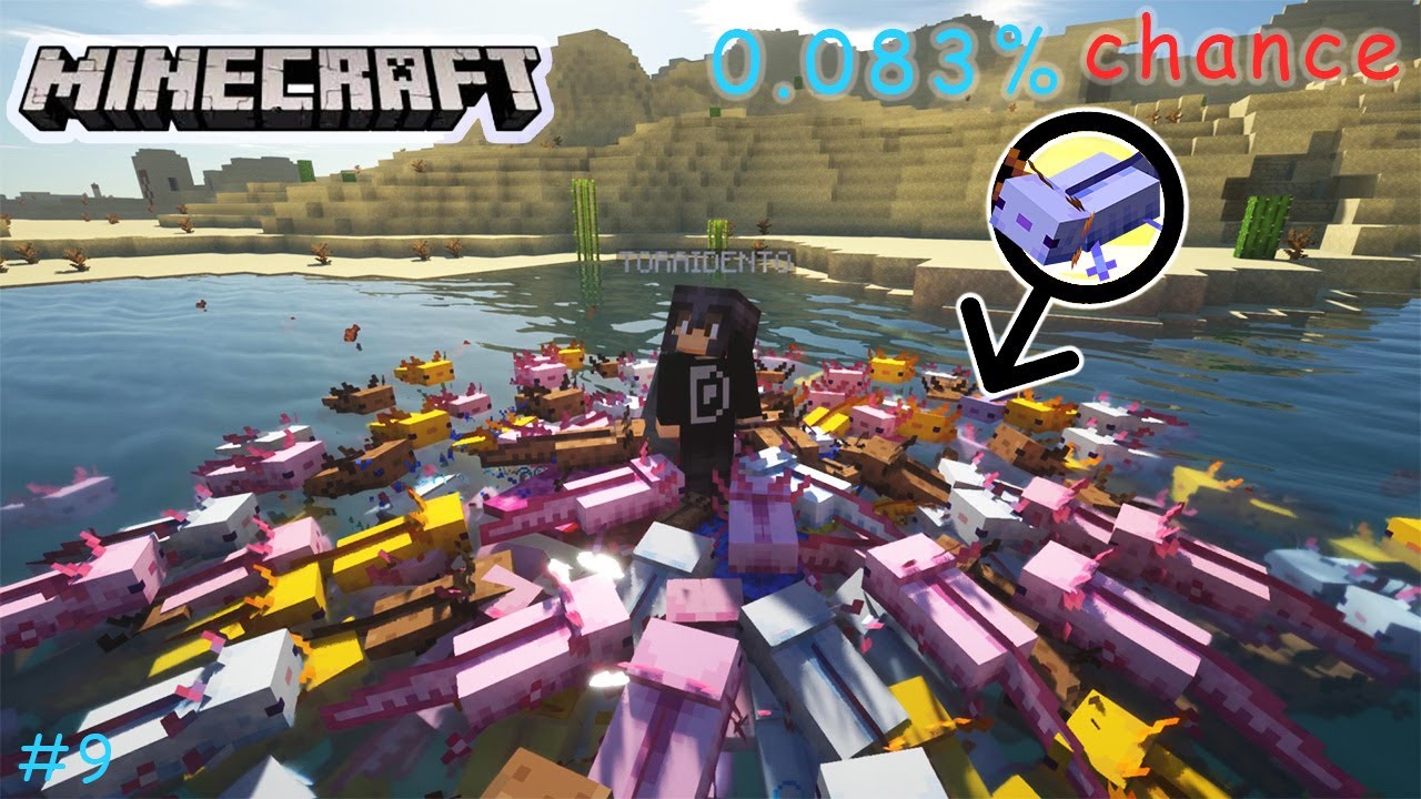 I Found The RAREST Axolotl in Minecraft [ VERY RARE ] - YouTube