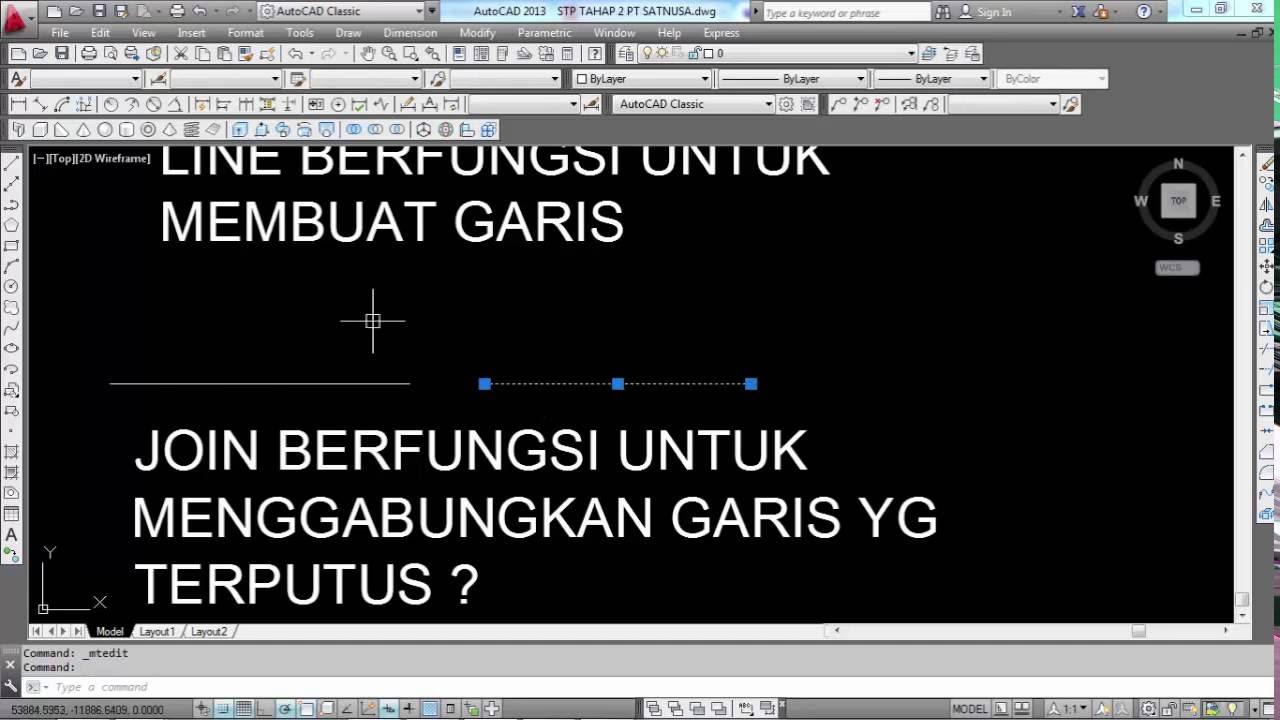cara menggunakan perintah Line dan join serta rectangle ( Auto cad ...