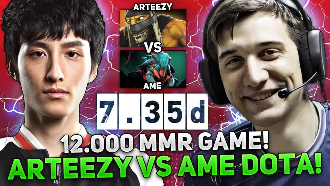 12K MMR GAME! ARTEEZY with PURE against AME DOTA 2! | RTZ plays on ...