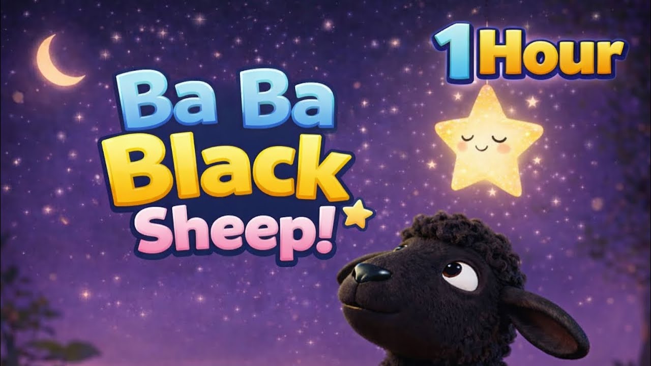 Ba Ba Black Sheep! 🐑⭐ 1 Hour Loop | Classic Nursery Rhyme for Kids ...