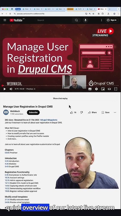 Summary: Manage User Registration in Drupal CMS - YouTube
