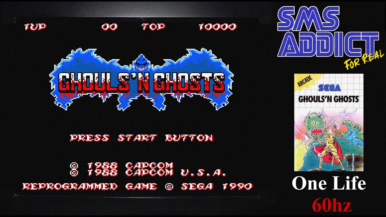 Ghouls'n Ghosts - Master System 60hz-60fps - One Life - Sans Commentaire - YouTube