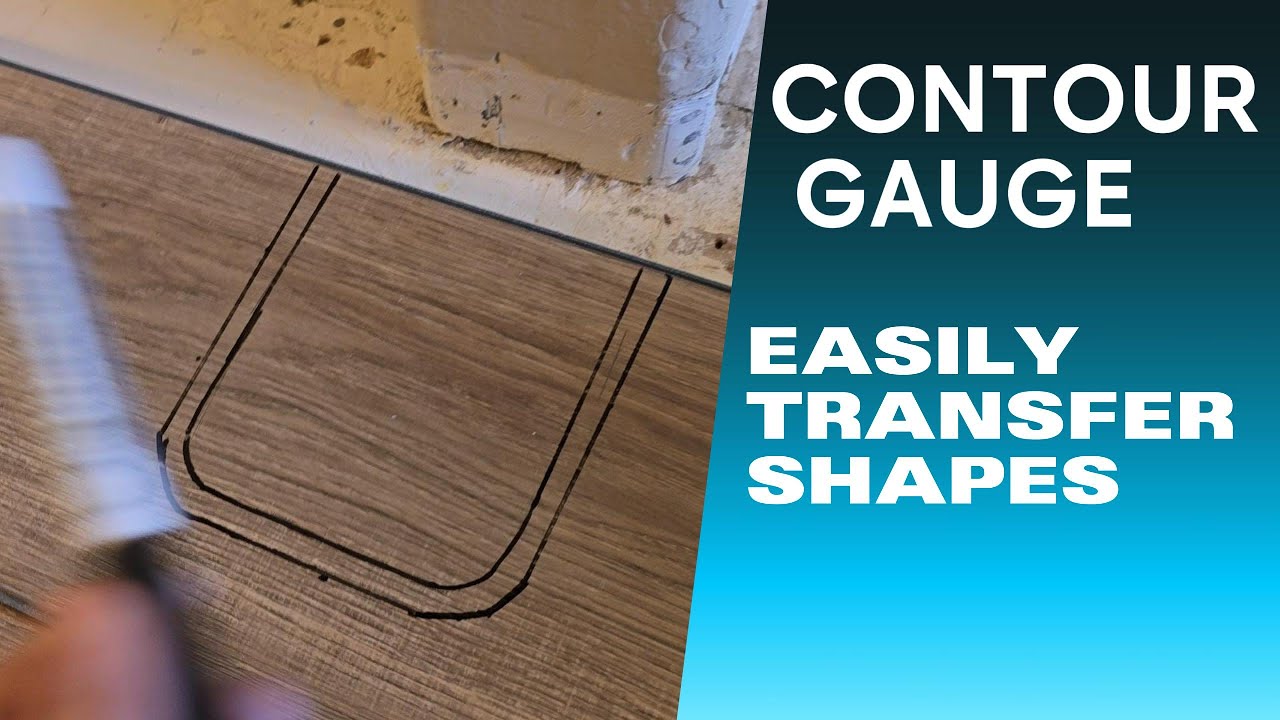 Using a contour gauge for plank flooring - YouTube