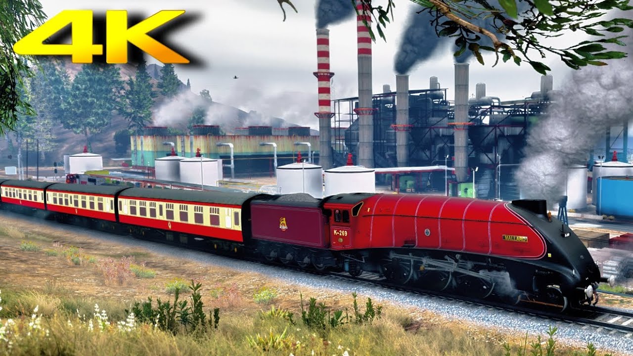 🔥 GTA V Red Express Train | Realistic Locomotive Journey in 4K - YouTube
