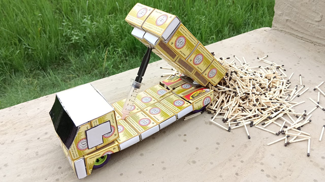 How to Make Matchbox Tipper Truck at Home | DIY Matchbox mini Dump ...