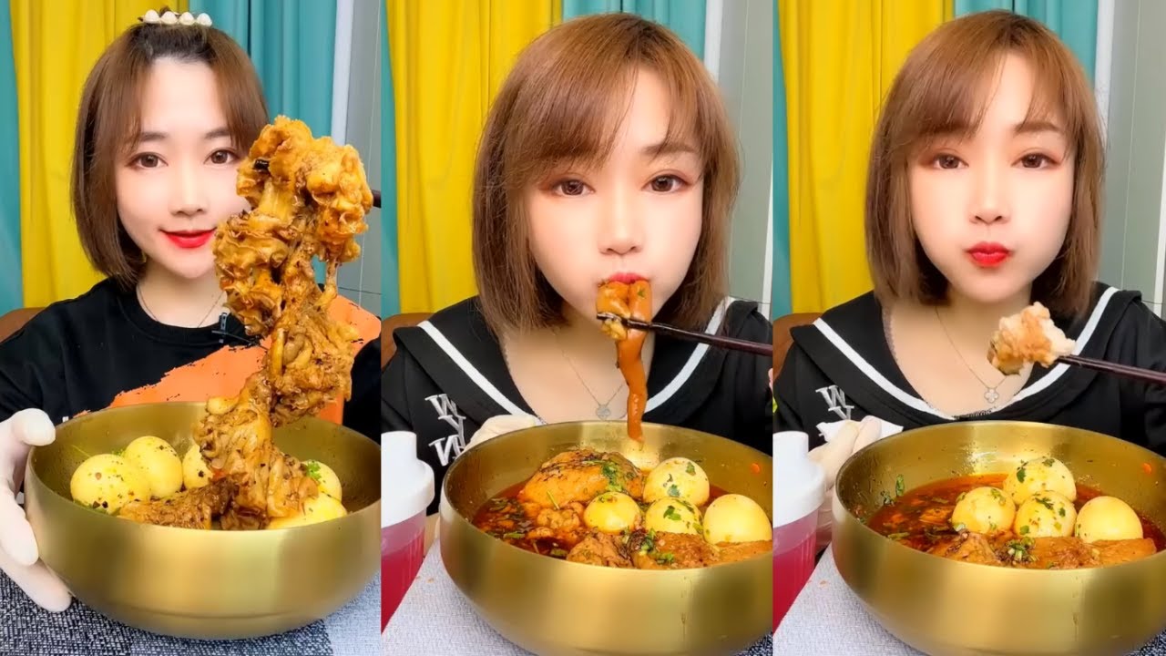 Cute Girl Eating Food So Yummy Mukbang ASMR Ep403 | 可爱的女孩吃食物如此美味 Mukbang ASMR Ep403 - YouTube
