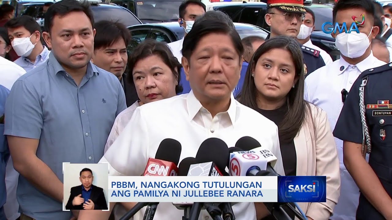 PBBM, nangakong tutulungan ang pamilya ni Jullebee Ranara | Saksi - YouTube