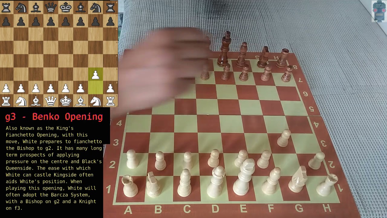 g3 Benko Opening | King's Fianchetto Opening | Chess Opening #8 - YouTube