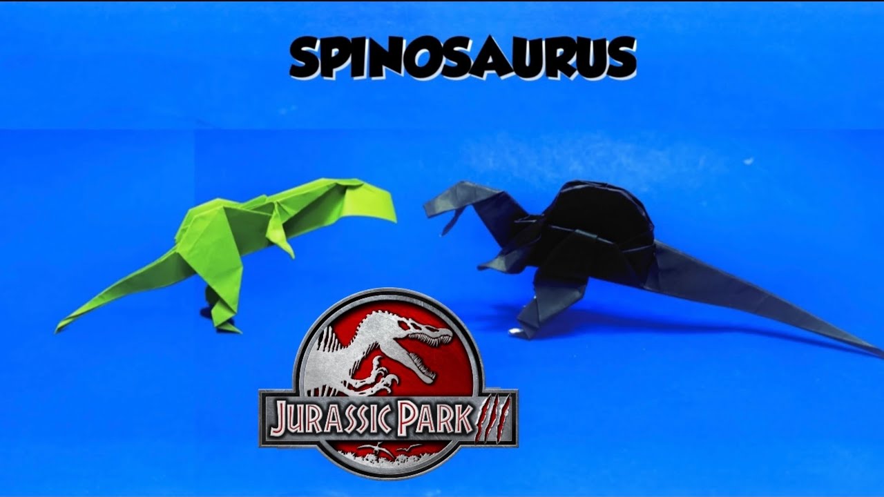 How to make origami dinosaur Spinosaurus tutorial | Jurassic Park - YouTube