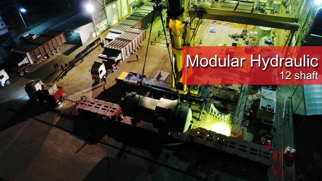 Modular Hydraulic 12 shaft - YouTube
