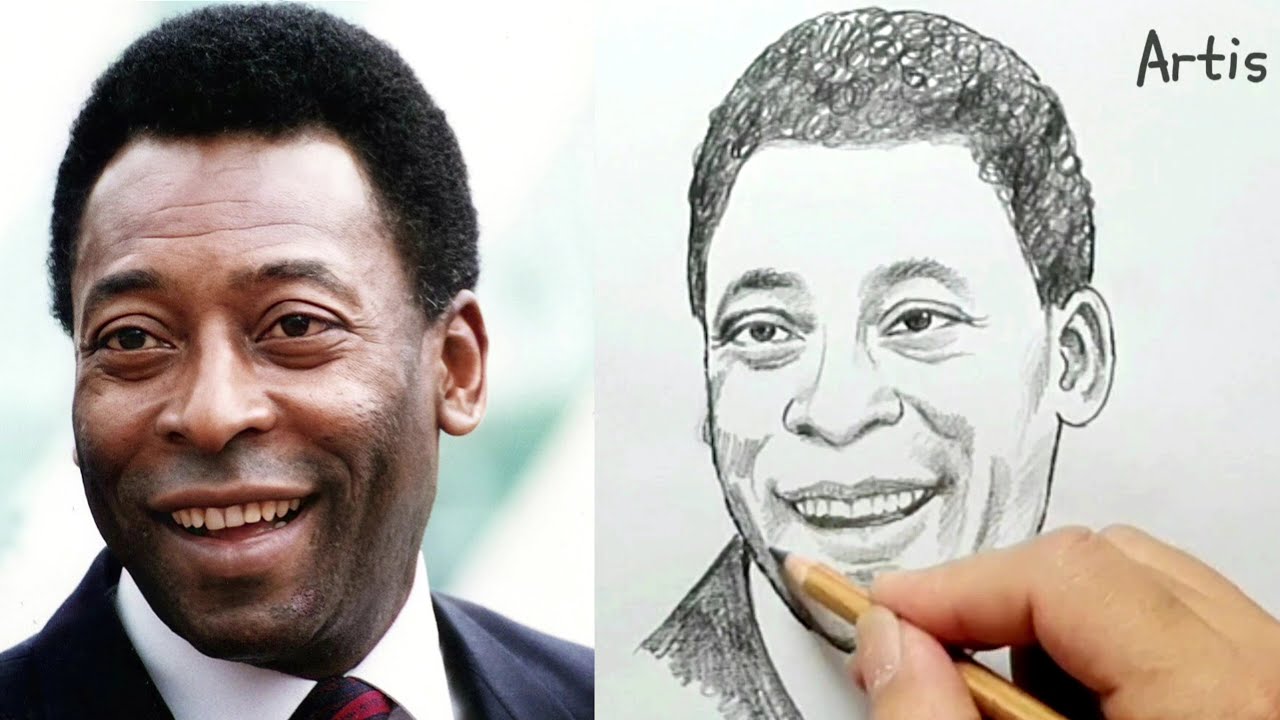 Pencil sketch Pele | How to draw Pele #pele - YouTube