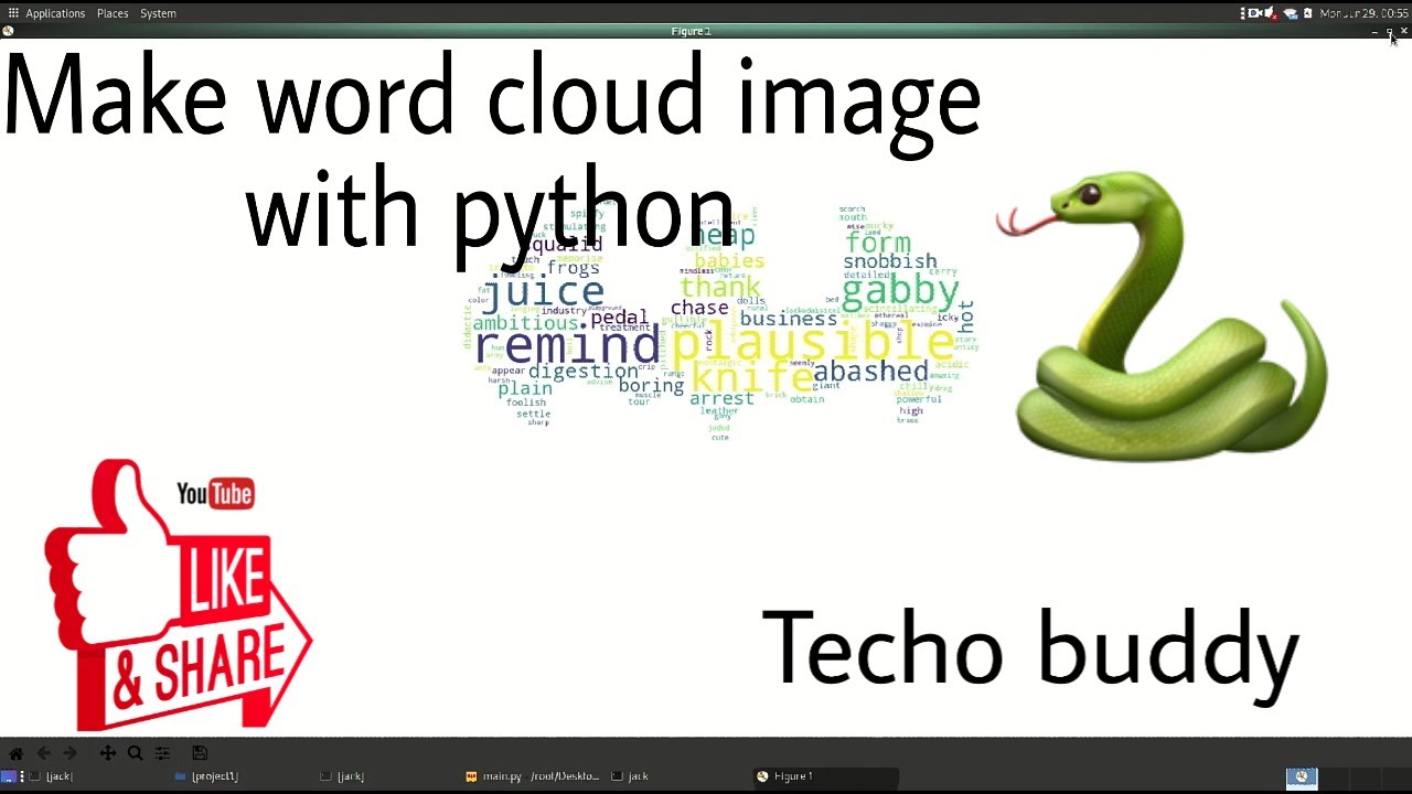 How To Make Word Cloud Image Using Python Techo Buddy Youtube