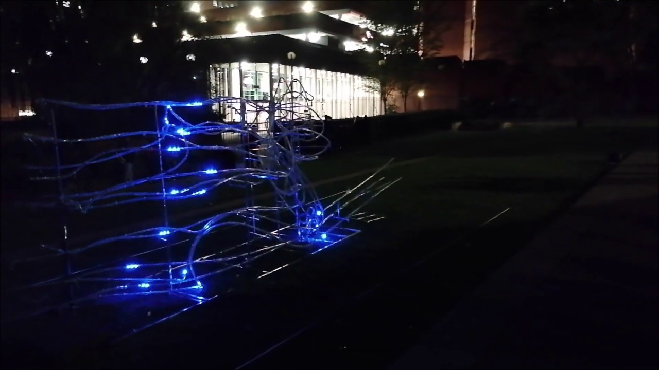 Les Footballeurs art installation (Remi Brun) - Light Night Leeds - YouTube