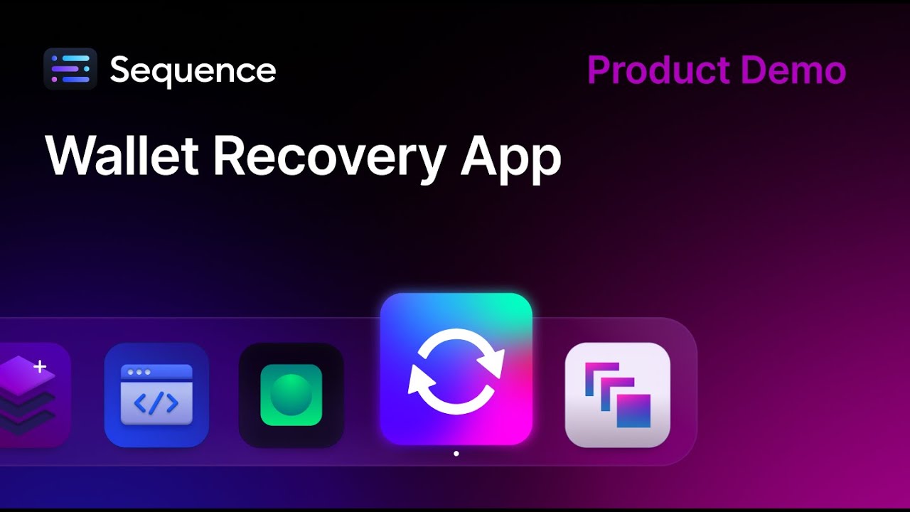 Sequence Wallet Recovery: secure, open-sourced and self-custodial - YouTube