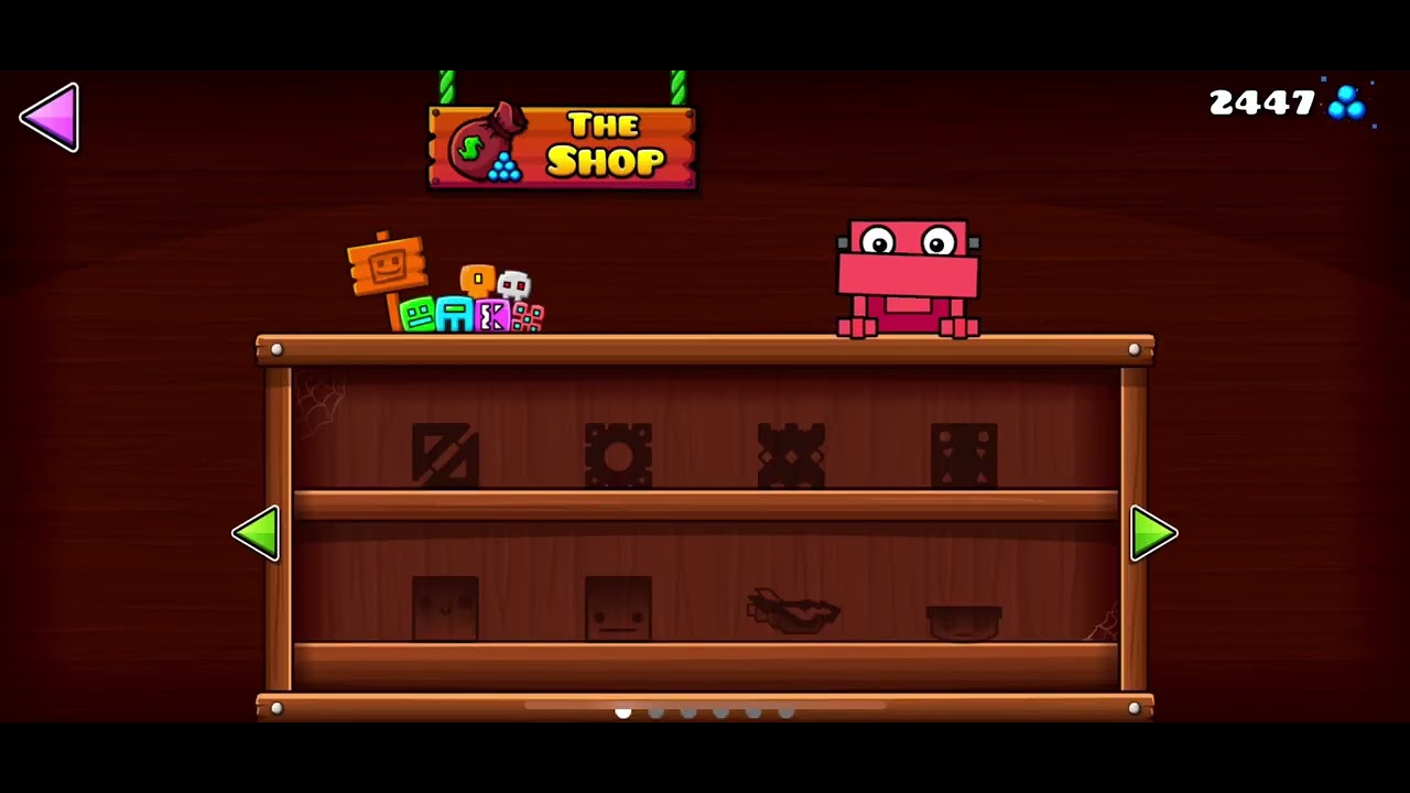 Geometry Dash [2.2]: Poking the shopkeeper to get a new icon - YouTube