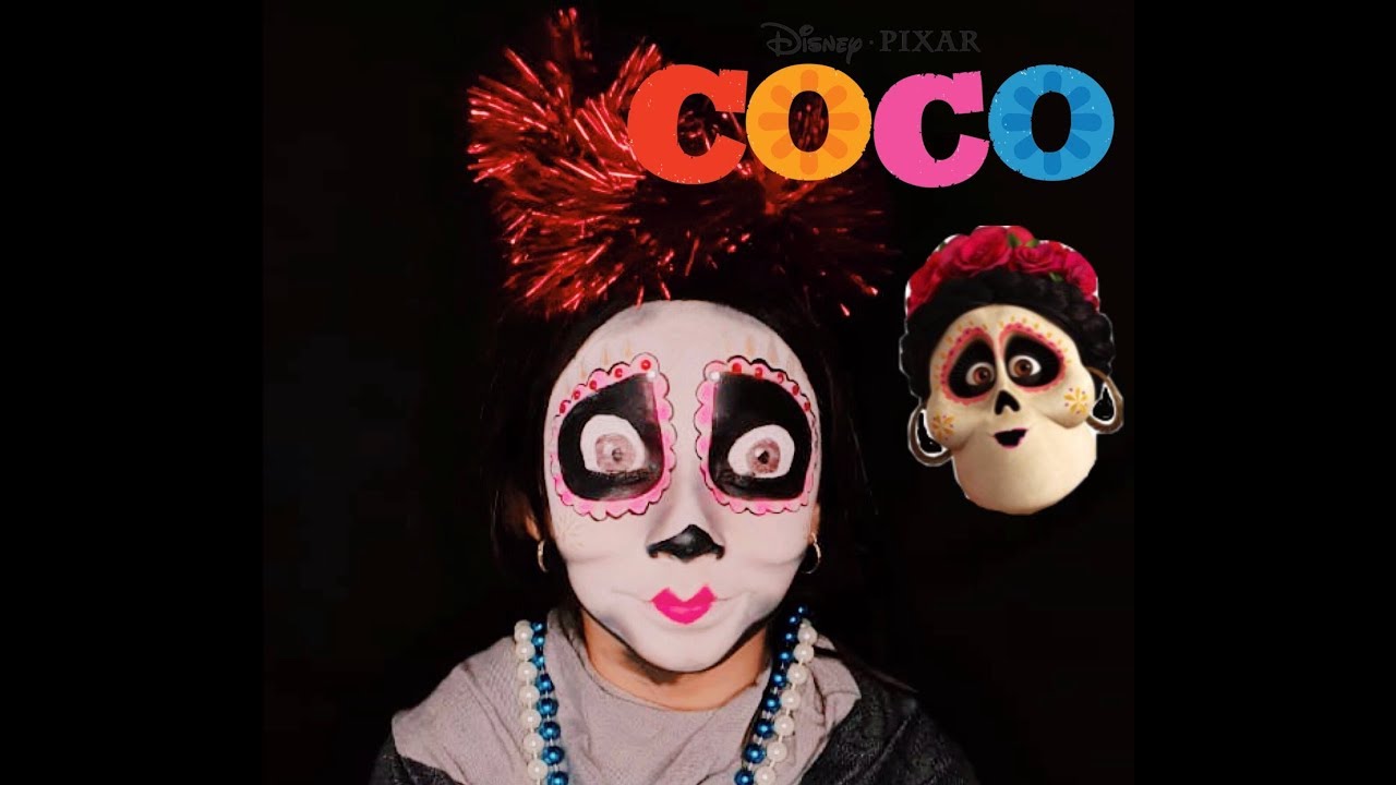 Maquillaje de catrina de tía Rosita de la película de COCO (Juanchito ...