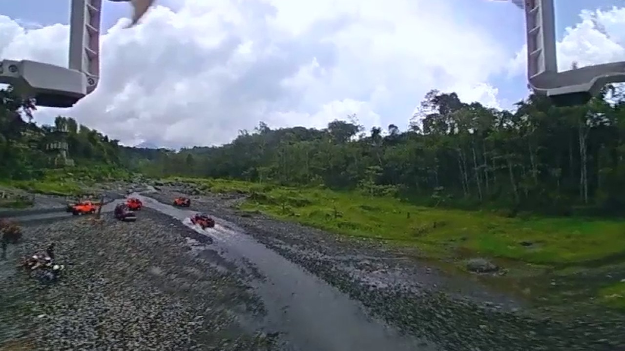 Jeep Lava Tour Mount Merapi Yogyakarta aerial 360 Video by Evio ...