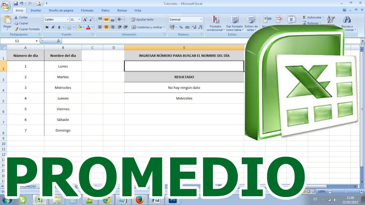 Tutorial Función Promedio(Sacar Promedio) - YouTube