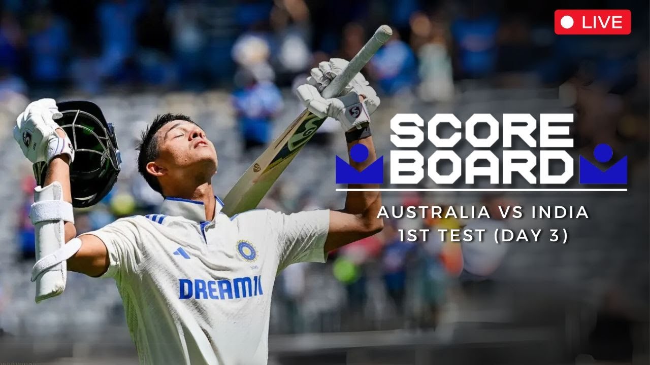 Scoreboard | AUSvIND | 1st Test Day 3 | #cricket #AUSvIND #BGT # ...