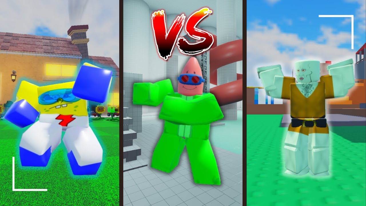 PATRICK STAR skin VS Spongebob and Squidward! - Roblox Marvellous Playground - YouTube