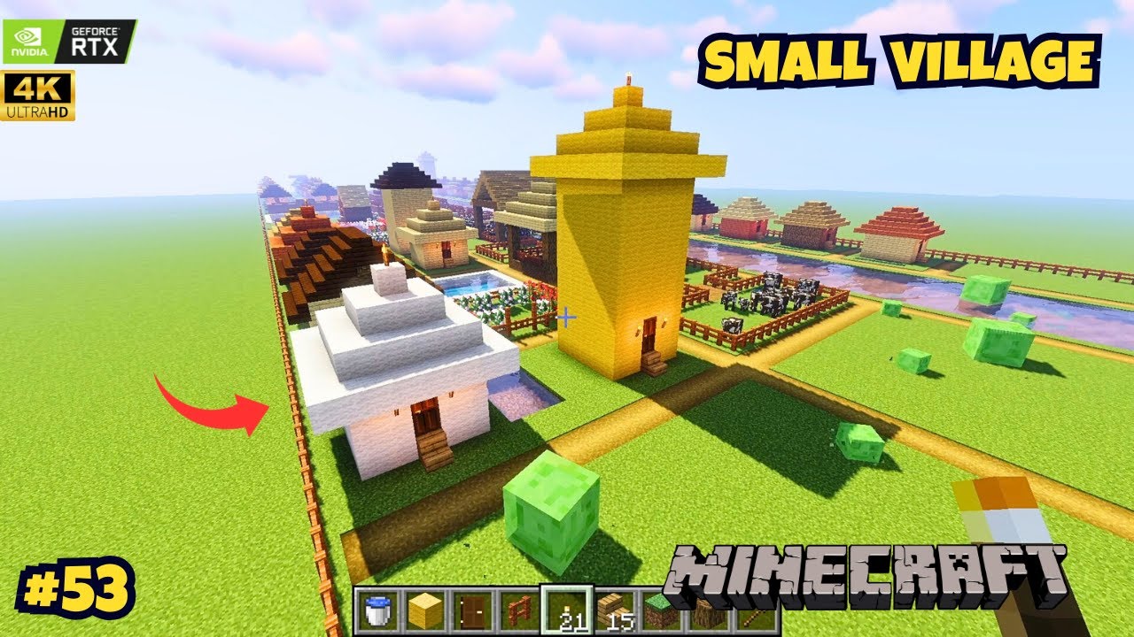I Build Small Village In Minecraft Creative Gameplay #53 - YouTube