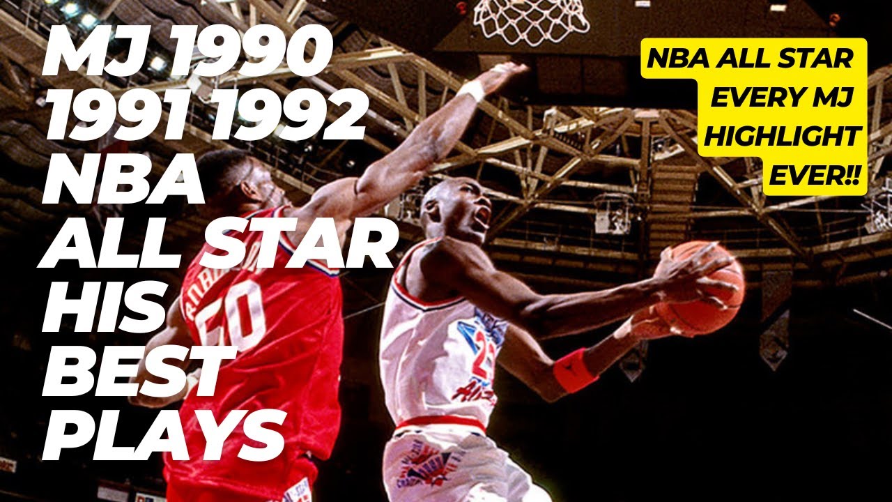 Michael Jordan 1992 1991 1990 NBA All Star Game Best Plays Highlights ...