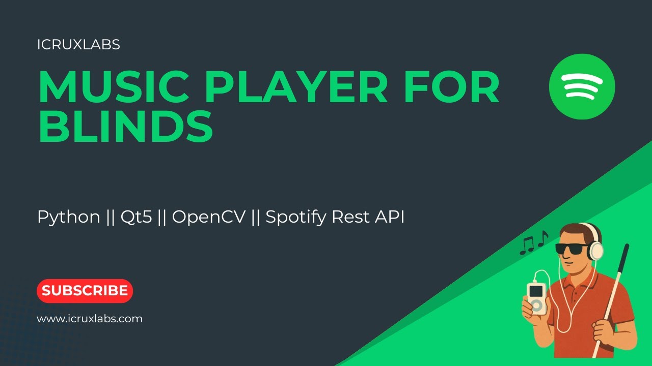 Music Player for the Visually Impaired using Python & Spotify API - YouTube