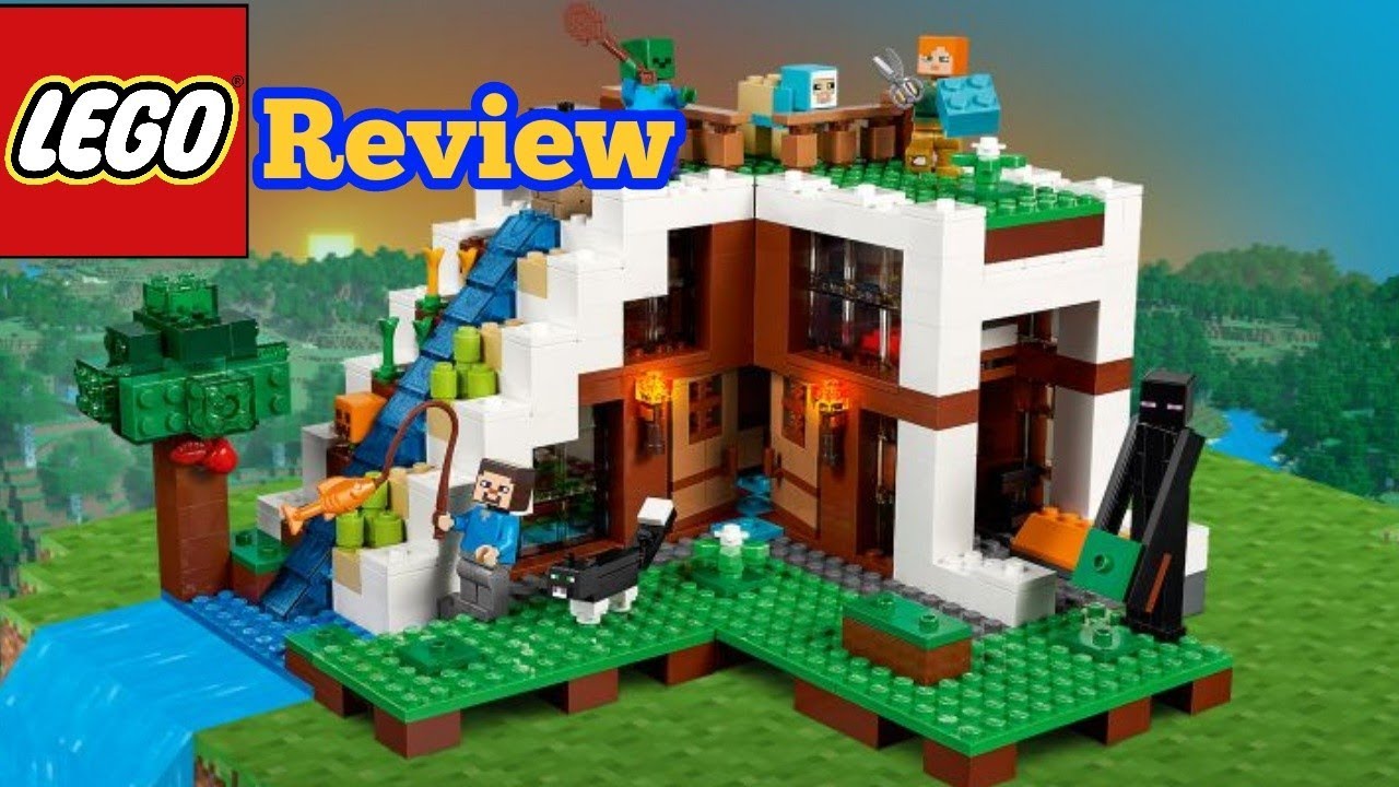 Lego Minecraft 21134 The Waterfall Base Review - YouTube