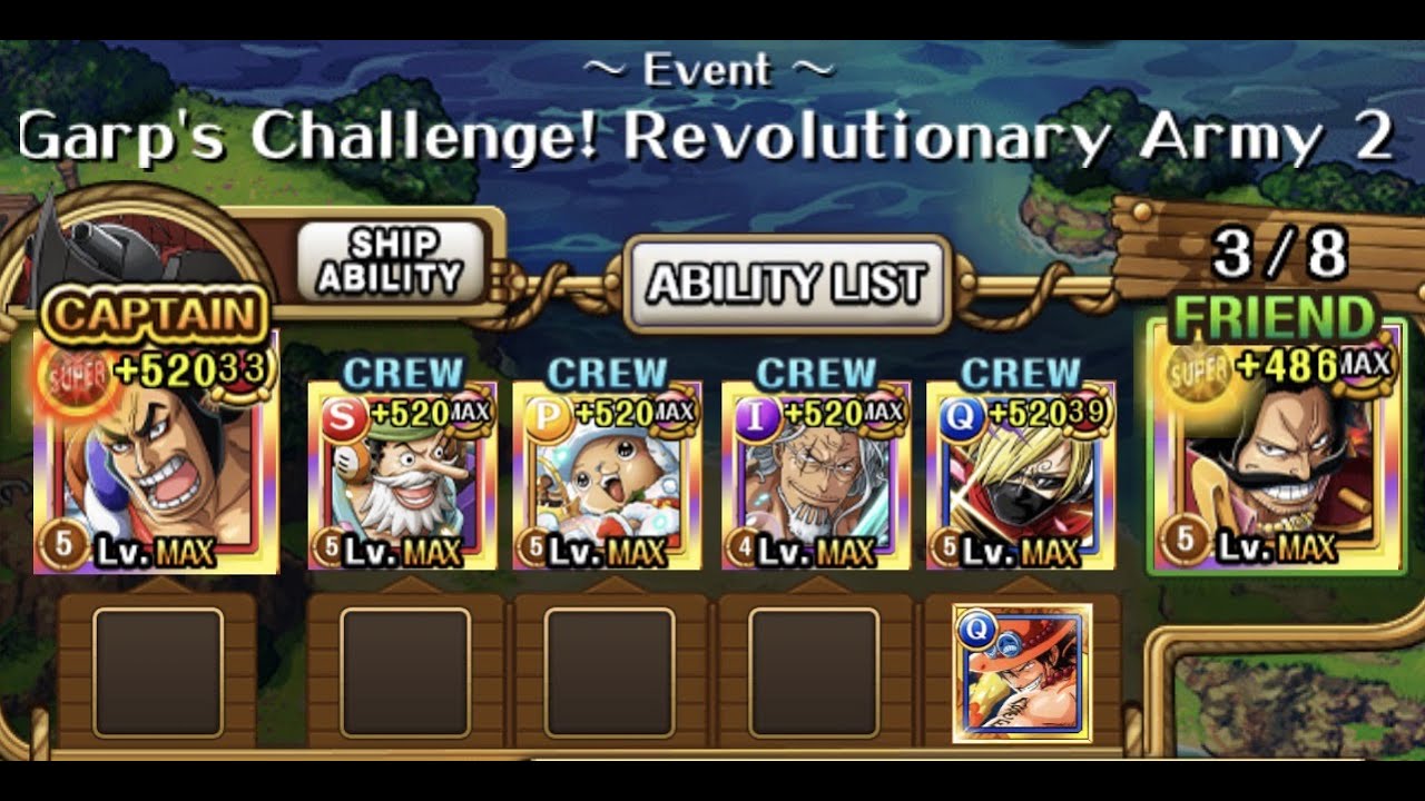 Roger, Oden and Rayleigh vs Revo 2! OPTC Garp Challenge Revolutionary 2 ...