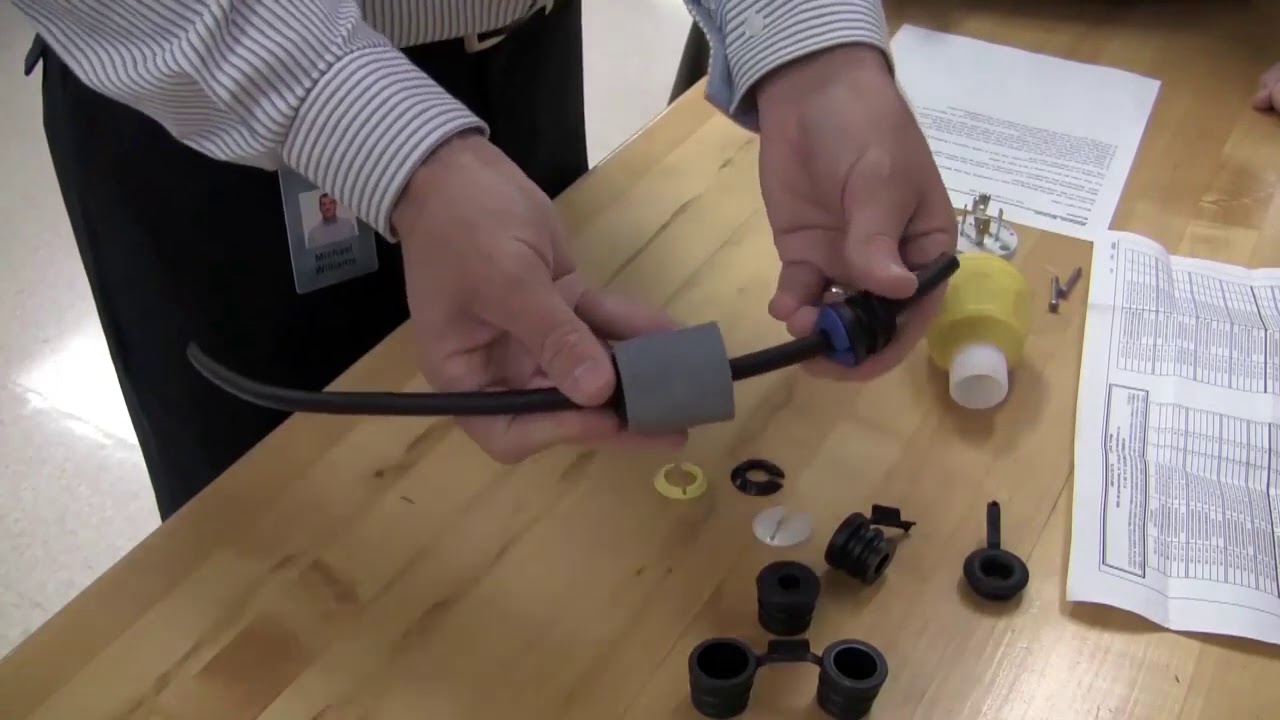 Watertight Strain Relief Demo - YouTube
