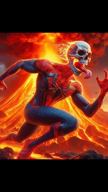 spider-man saves the erupting volcano - YouTube