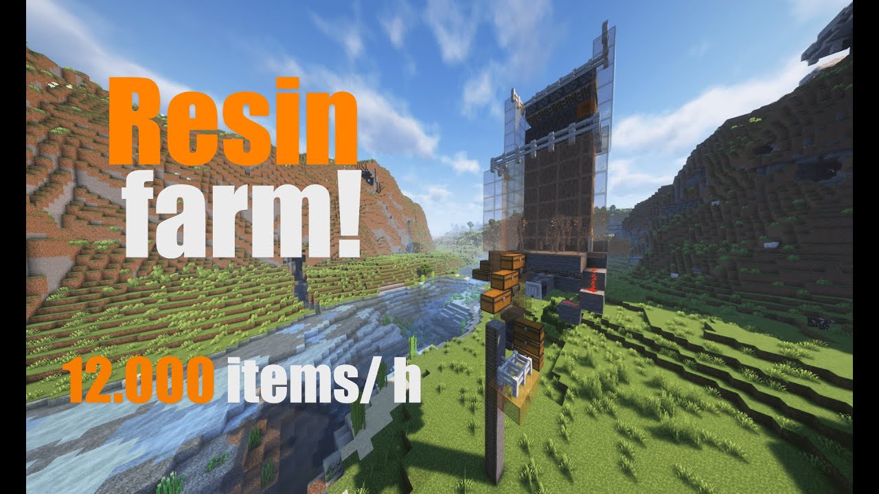 EASY RESIN FARM MINECRAFT 1.21 - 12.000 items per hour - YouTube
