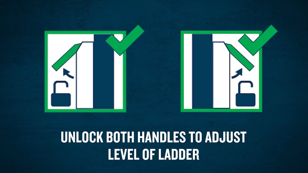 Werner Ladder - Safety Instructions - Unlock Both Handles to Adjust ...
